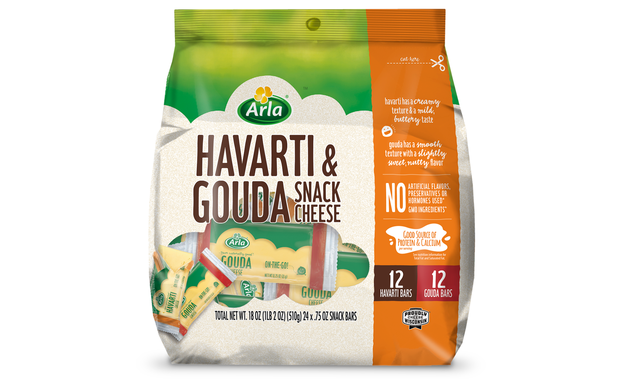 Arla Snack Cheese Havarti & Gouda | Arla US